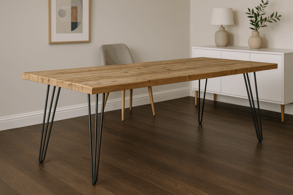 How to Make a Dining Table with Scaffold Boards and Hairpin Legs – DIY ...